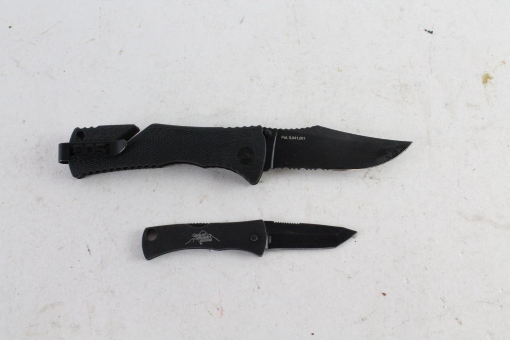 SOG Trident Folding Pocket Knife And QAD Folding Pocket Knife, 2 Pieces ...