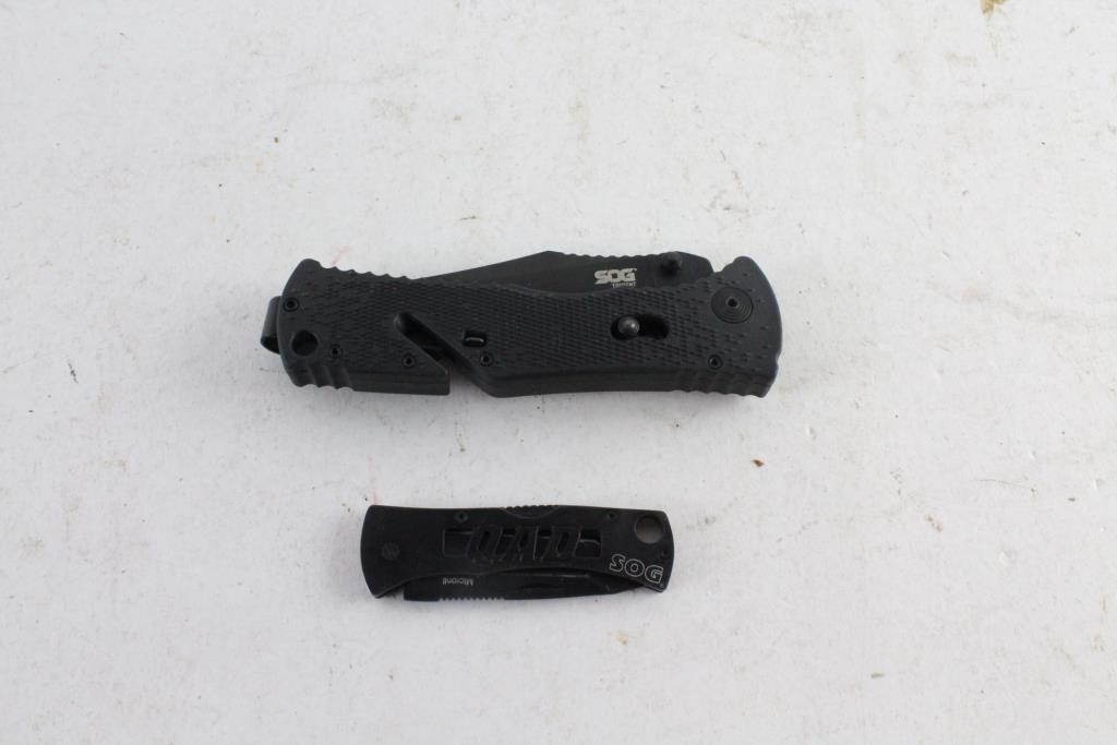 SOG Trident Folding Pocket Knife And QAD Folding Pocket Knife, 2 Pieces ...