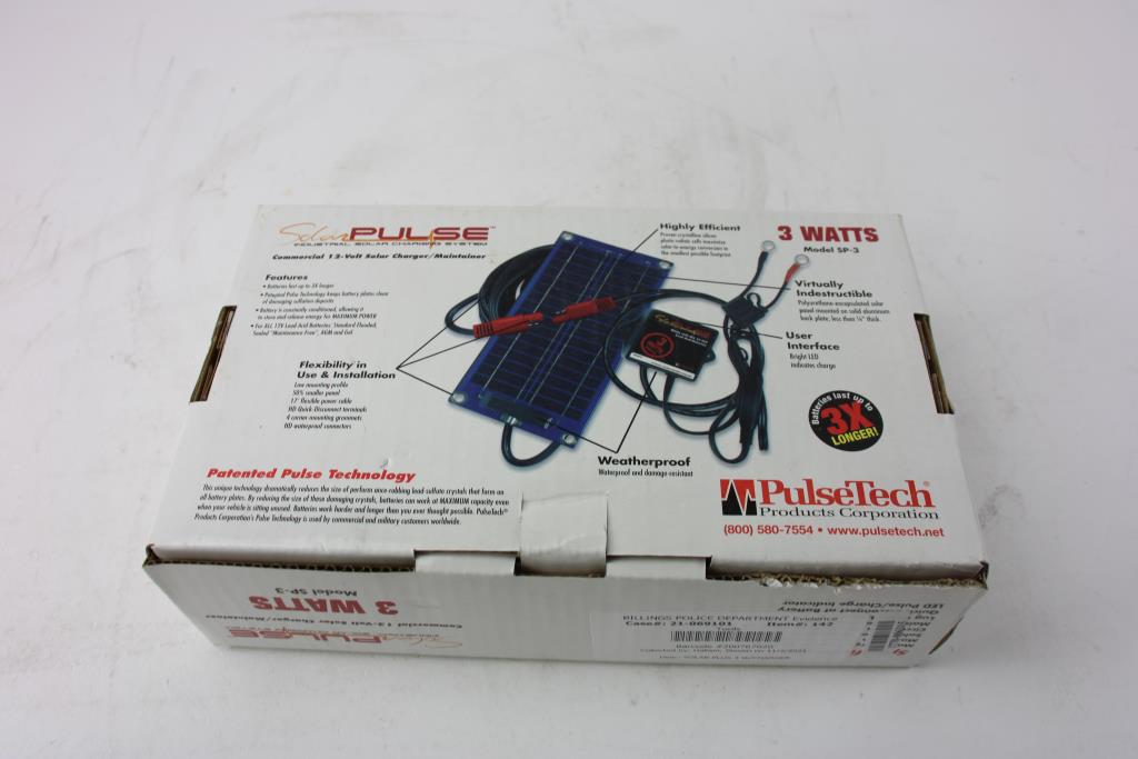Solan Pulse Commercial 12-Volt Solar Charger/Maintainer, SP-3 ...