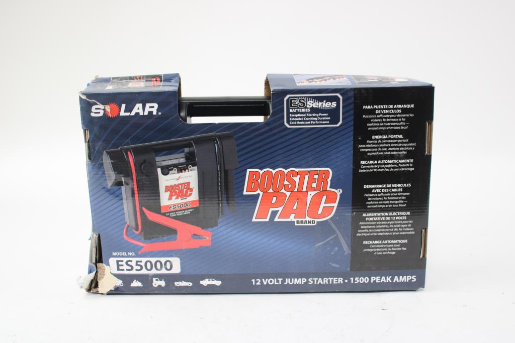 Solar Booster 12v Jump Starter 1500 Peak Amps | Property Room