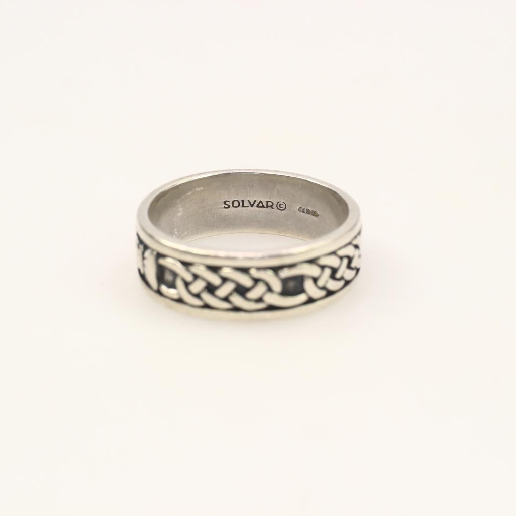 Solvar Sterling Silver Vintage Irish Claddagh Celtic Knot Ring ...