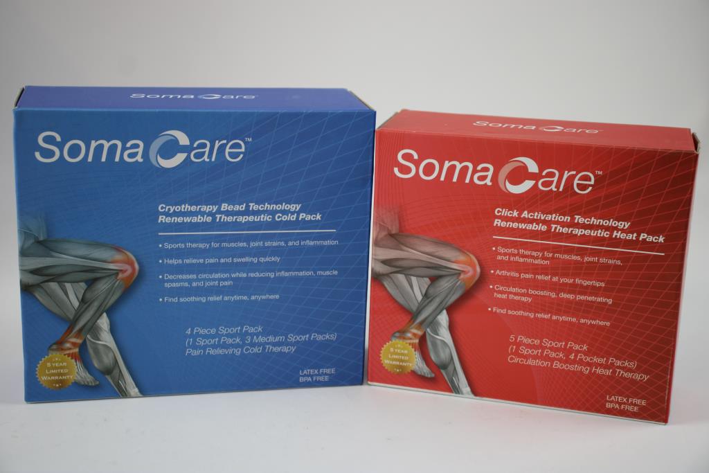 SomaCare Click Activation Technology Therapeutic Heat And Cold Packs, 5 ...