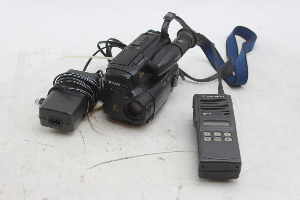 Sony Handycam And Motorola Mts 2000 Scanner | Property Room