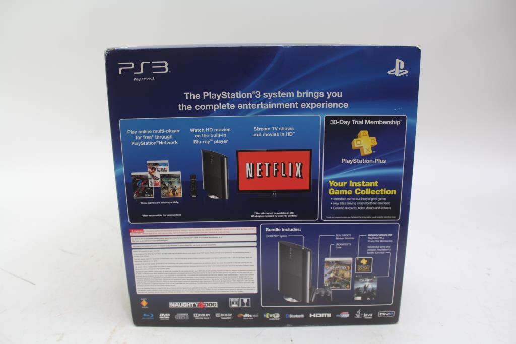 Sony PlayStation 3 250GB Uncharted 3 Game Of The Year Edition Console ...