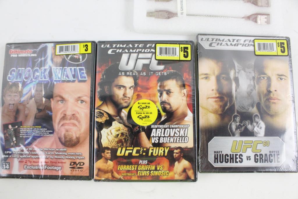 Sony Playstation Games, 2 Pieces, UFC DVDs And More, 5 Pieces Total ...