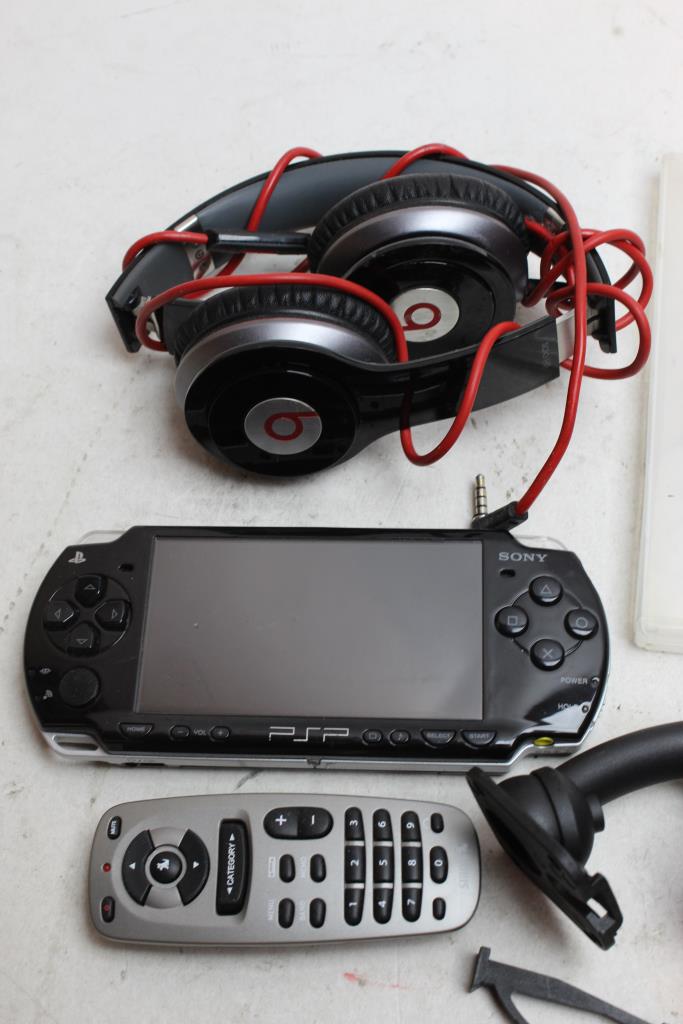 Sony Psp Portable Game, Beats Headphones, + More 7 Pieces | Property Room