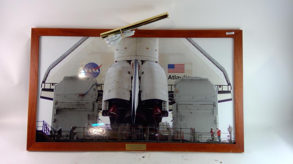 Space Shuttle Atlantic Framed Display With Lamp | Property Room