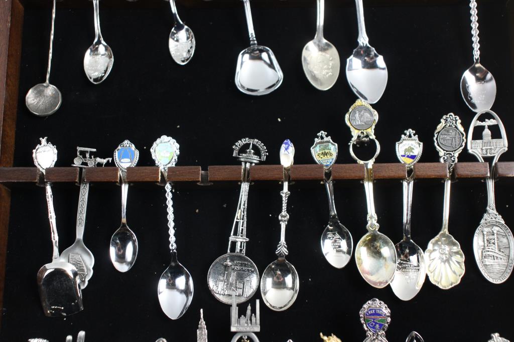 Spoon Collection In Wood Case With Glass Door | Property Room