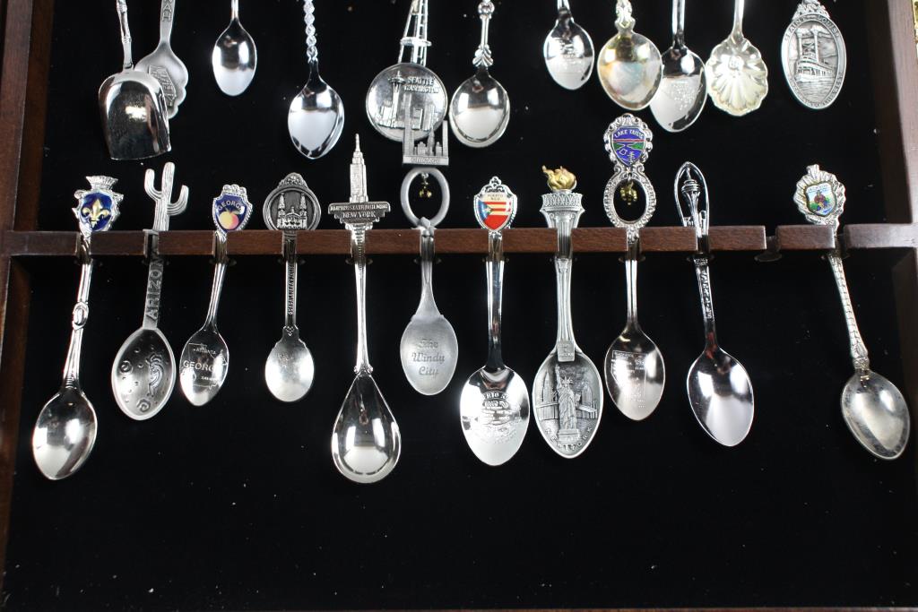 Spoon Collection In Wood Case With Glass Door | Property Room