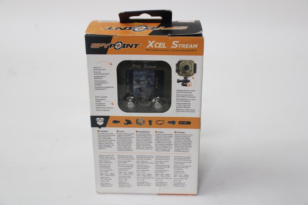 SpyPoint Xcel Stream Wi-Fi Action Camera | Property Room