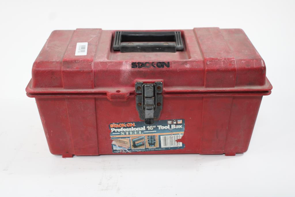 Stack-On Professional Tool Box With Misc Tools, 5+ Pieces | Property Room