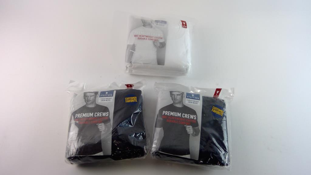 Stafford Heavyweight Crew Neck Shirts, 3 Packages | Property Room