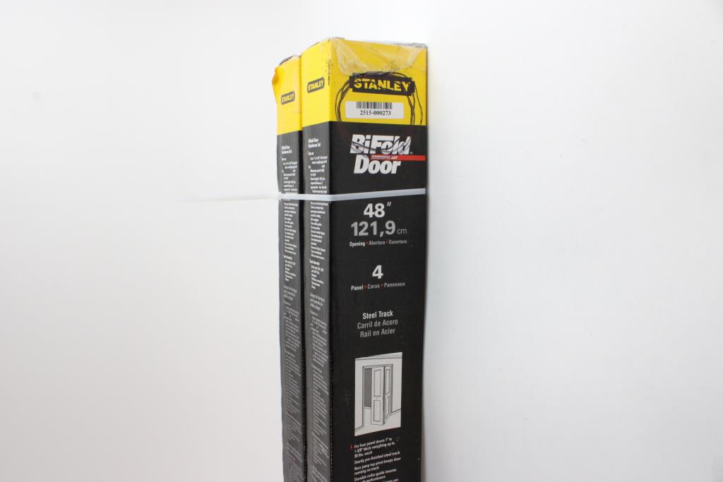 Stanley 48" BiFold Door Steel Tracks, 2 Pieces | Property Room