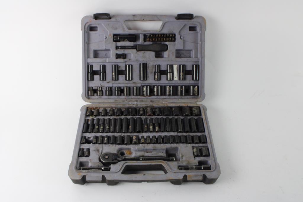 Stanley Black Chrome 80+ Piece Socket Set | Property Room