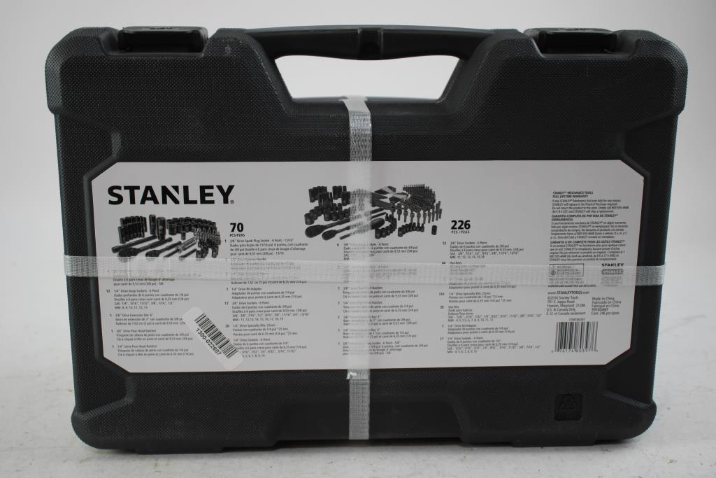 Stanley Black Chrome Mechanics Tool Sets, 2 Pieces | Property Room