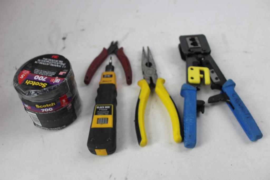 Stanley Long Nose Pliers, Platinum Tools Crimp Tool, Black Box Impact ...