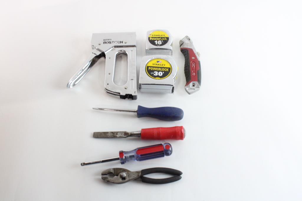 Stapler, Tape Measures & Other Tools, 5+ Pieces | Property Room
