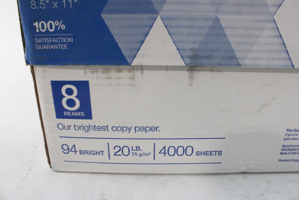 Staples Multiuse Letter Paper, 8 Reams | Property Room
