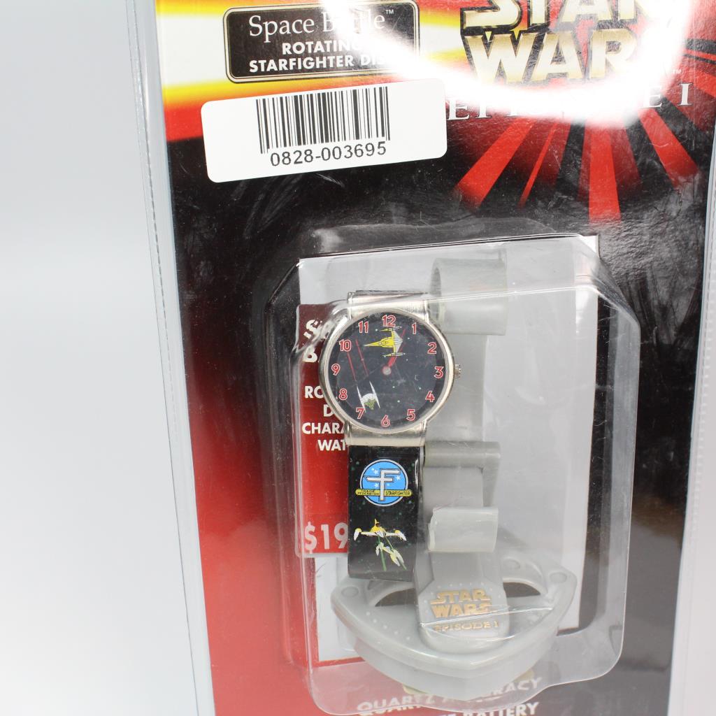 Star Wars Episode I Space Battle Rotating Starfighter Disk Watch ...
