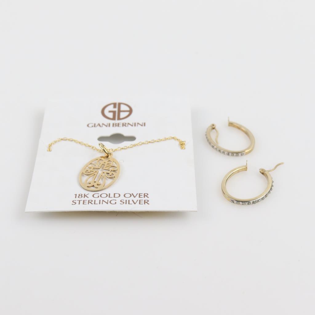 Sterling Silver 18kt GP Jewelry, 3 Pieces | Property Room