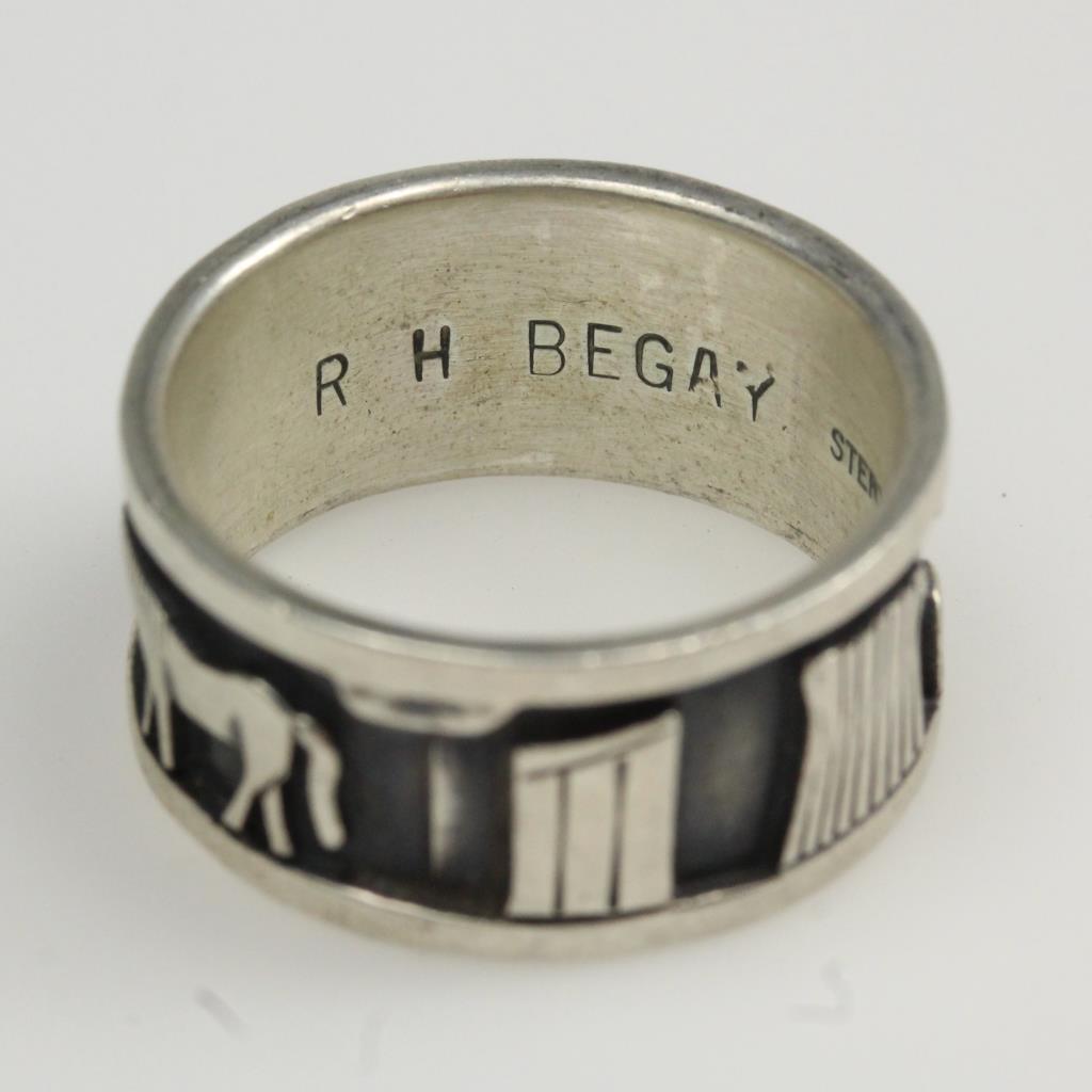 Sterling Silver 6.7g Native American R H Begay Storytelling Ring ...