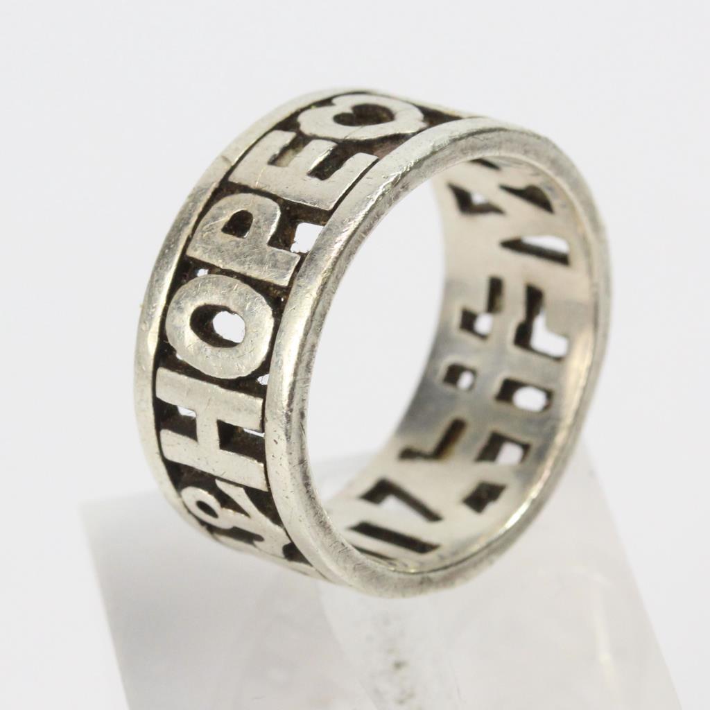 Sterling Silver 7.24g 'Faith Love Hope' James Avery Ring | Property Room