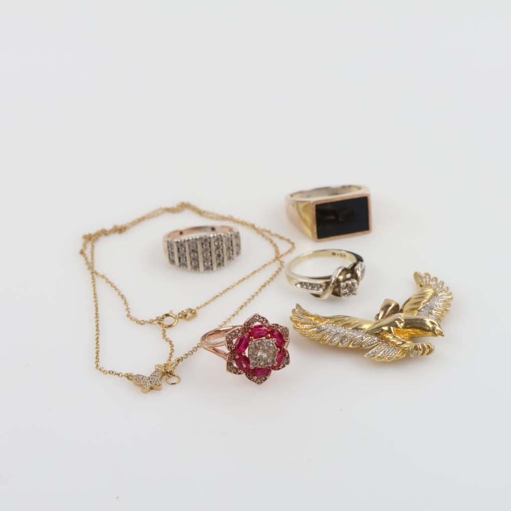 Sterling Silver And GP Jewelry, 6 Pieces | Property Room