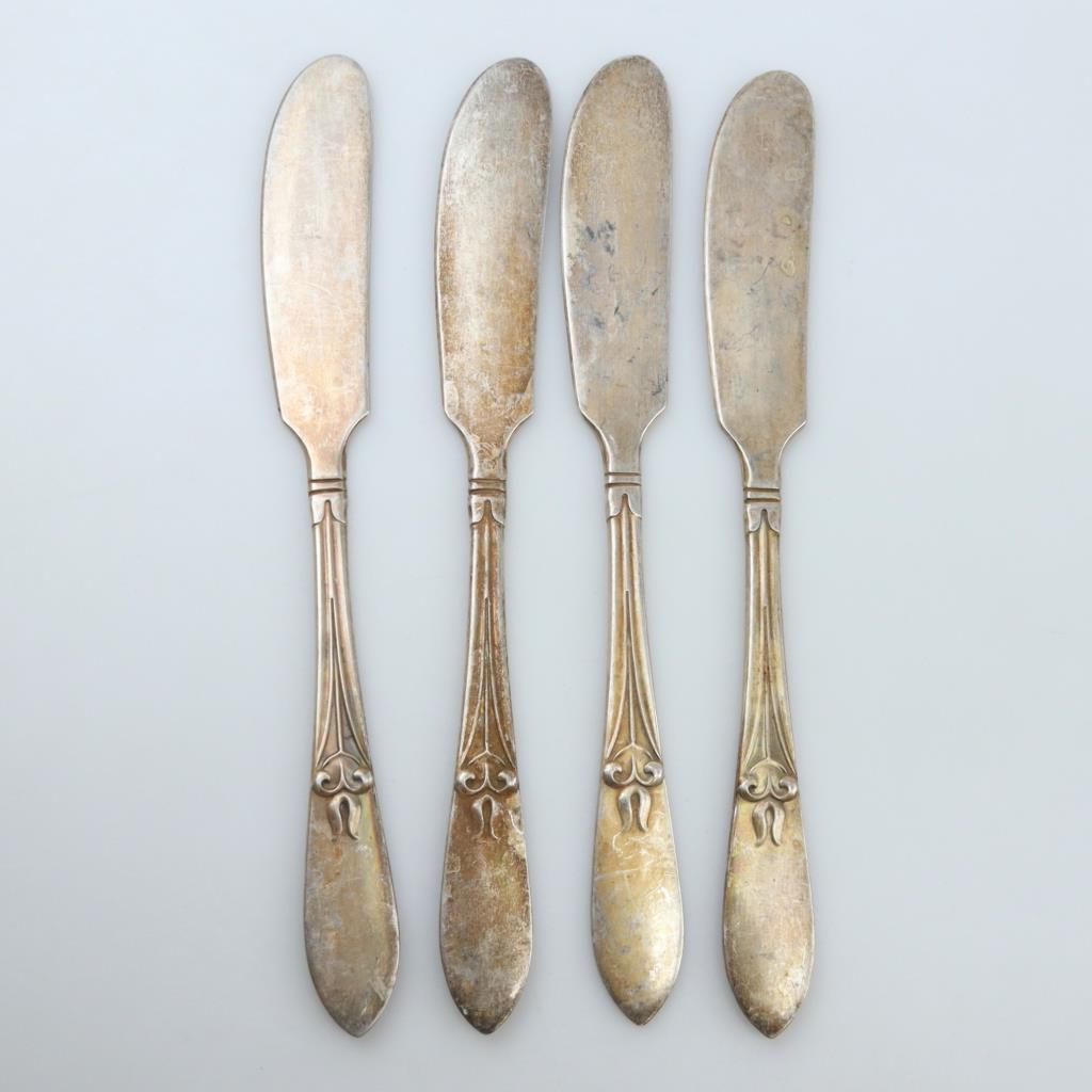 Sterling Silver Antique Butter Knives, 4 Pieces | Property Room