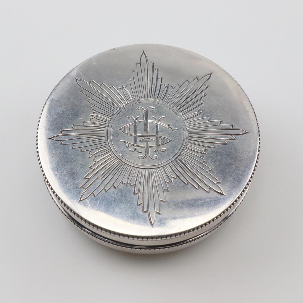 Sterling Silver Antique Round Trinket Box | Property Room
