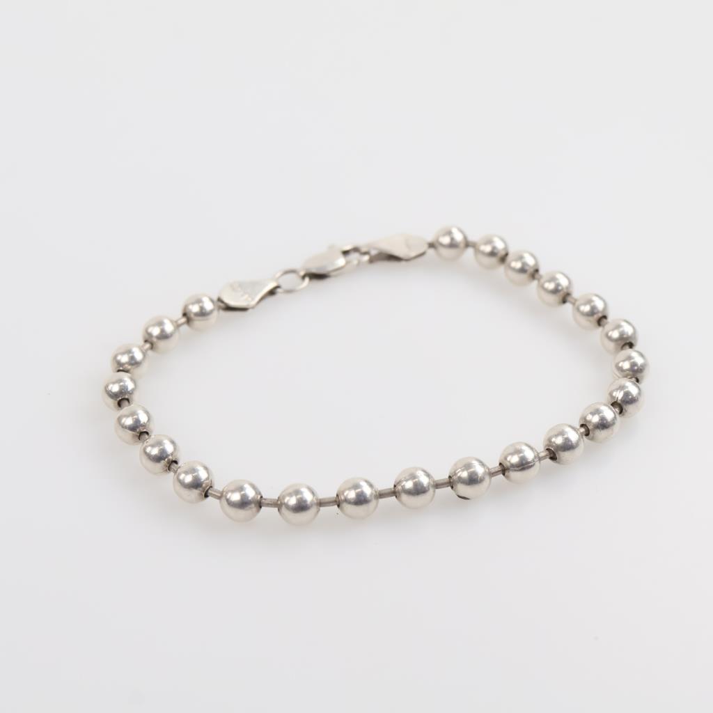 Sterling Silver Beaded Bracelet | Property Room