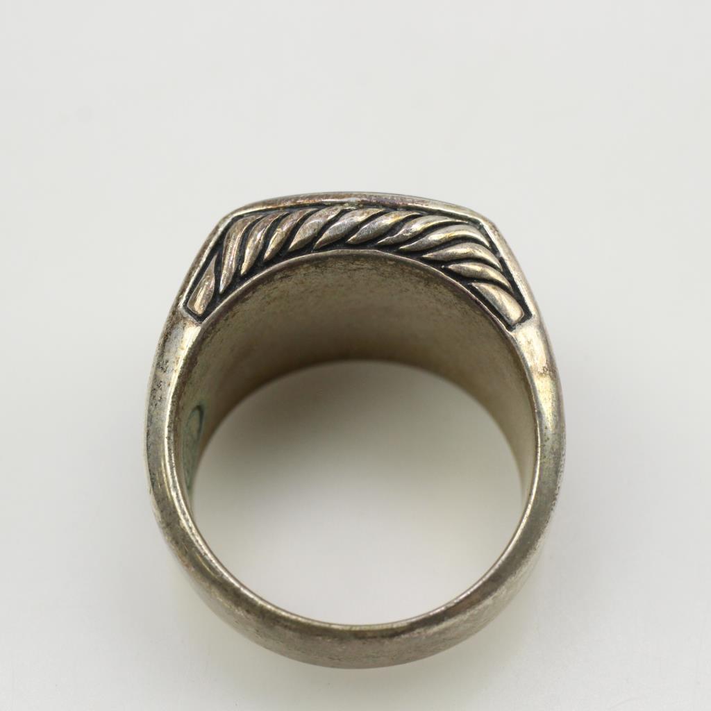 Sterling Silver Black Stone Signet Ring | Property Room