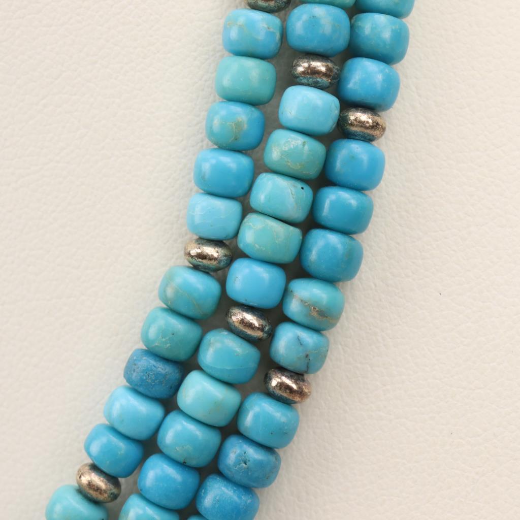Sterling Silver Blue Bead Necklace | Property Room