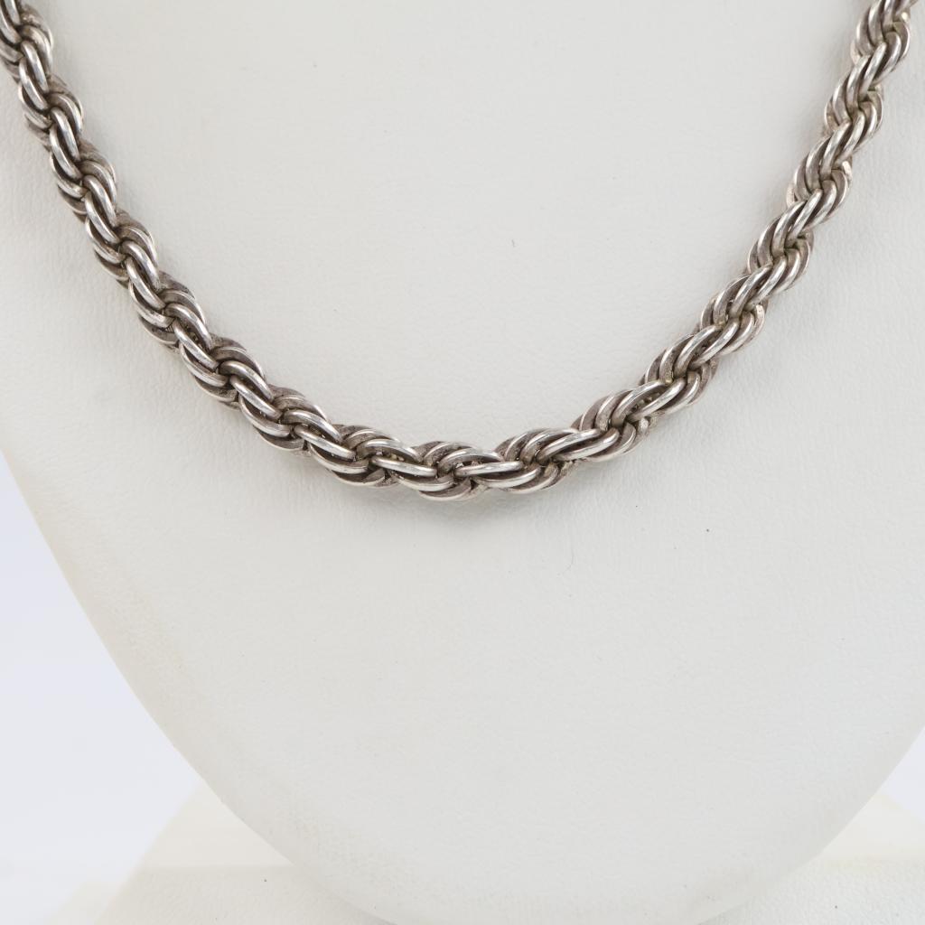 Sterling Silver Cable Necklace | Property Room