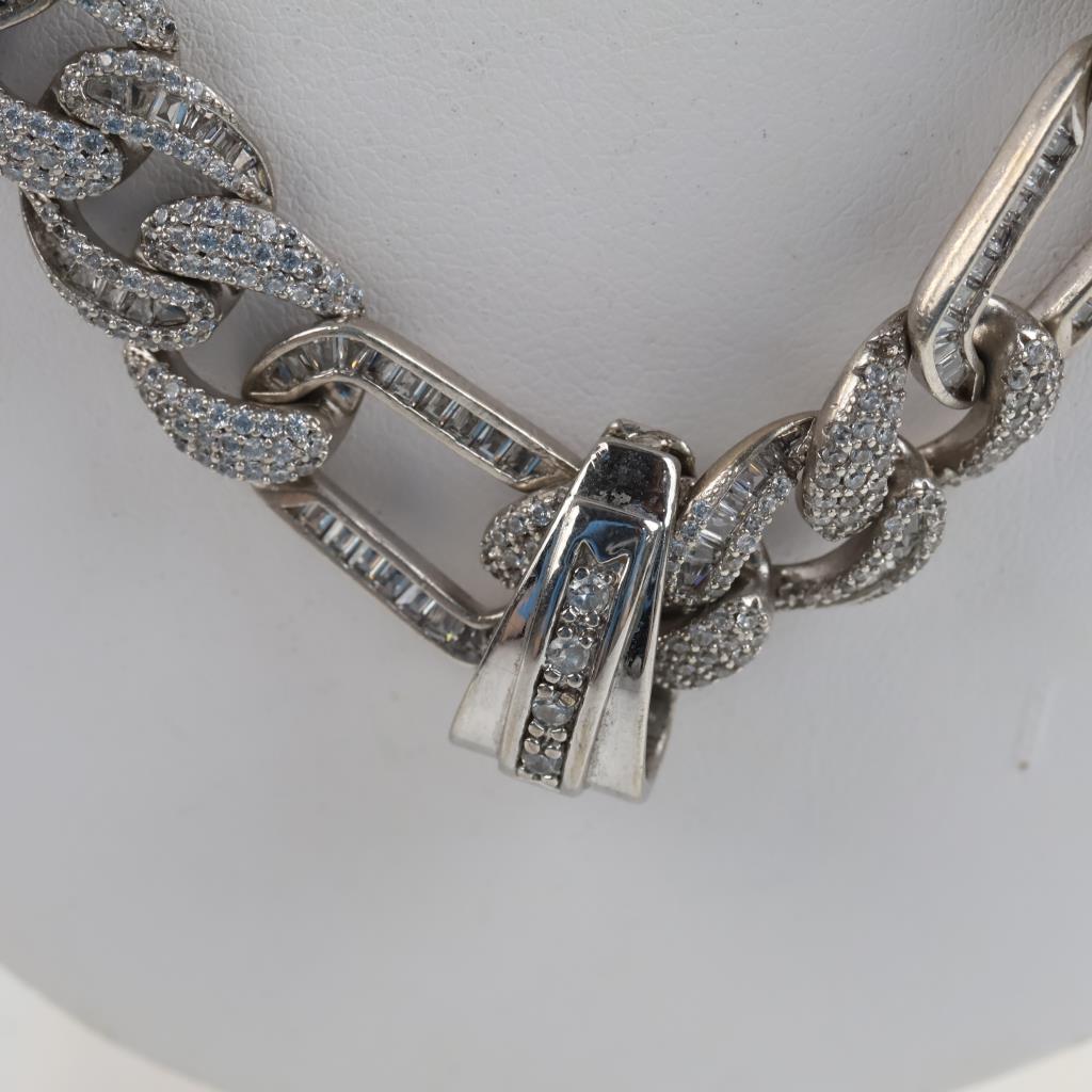 Sterling Silver Clear Stone Necklace | Property Room