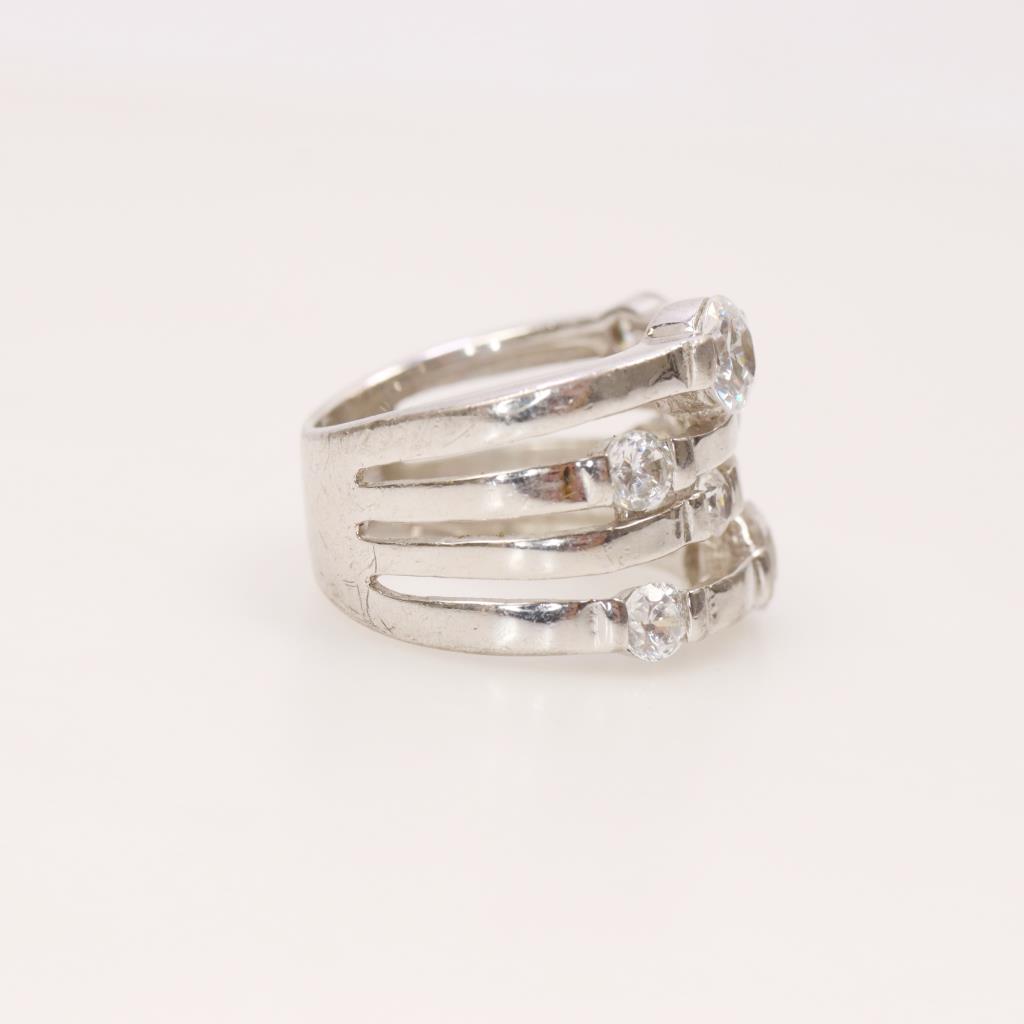 Sterling Silver Clear Stone Ring | Property Room