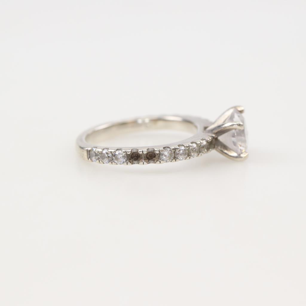 Sterling Silver Clear Stone Ring | Property Room