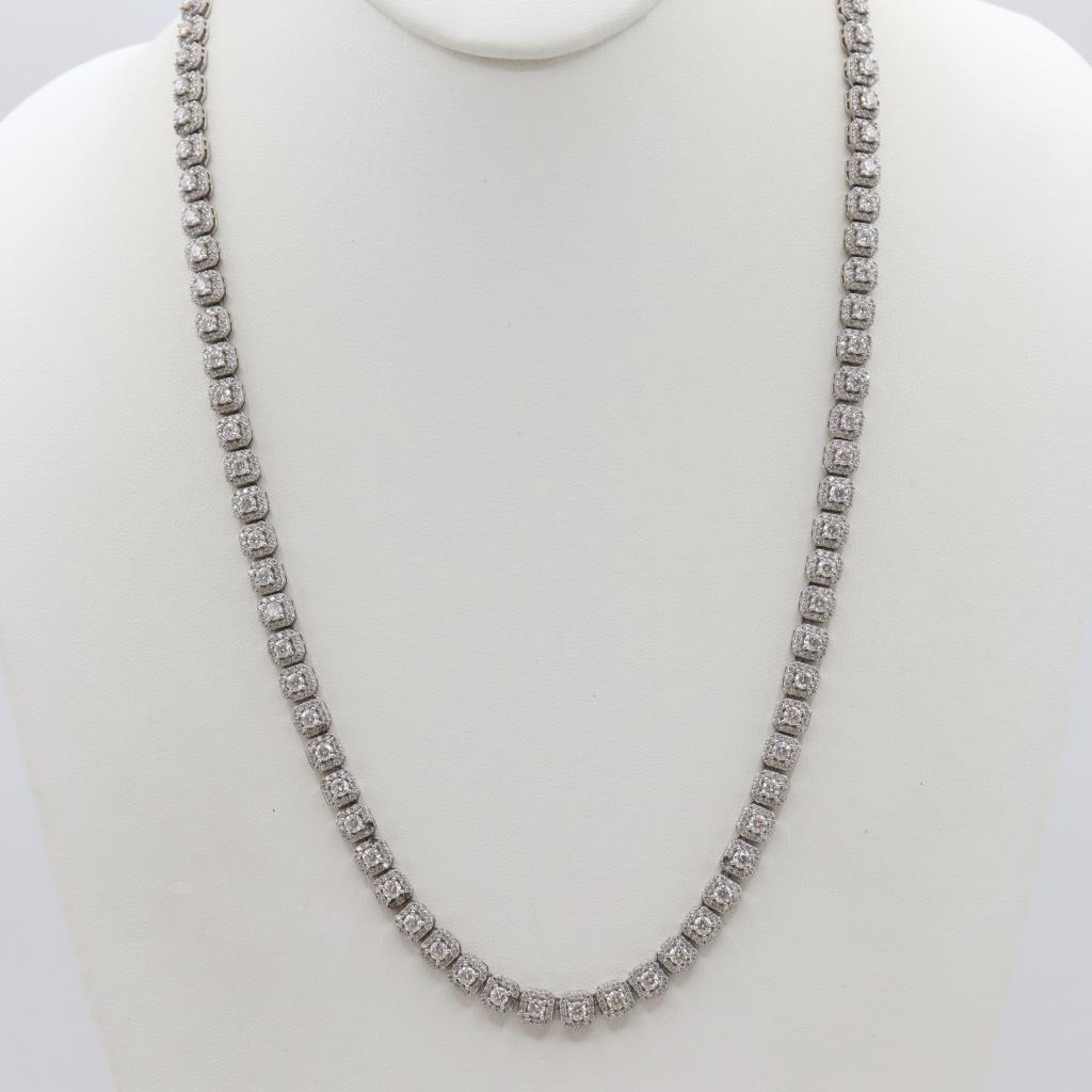 Sterling Silver Clear Zircon Necklace | Property Room