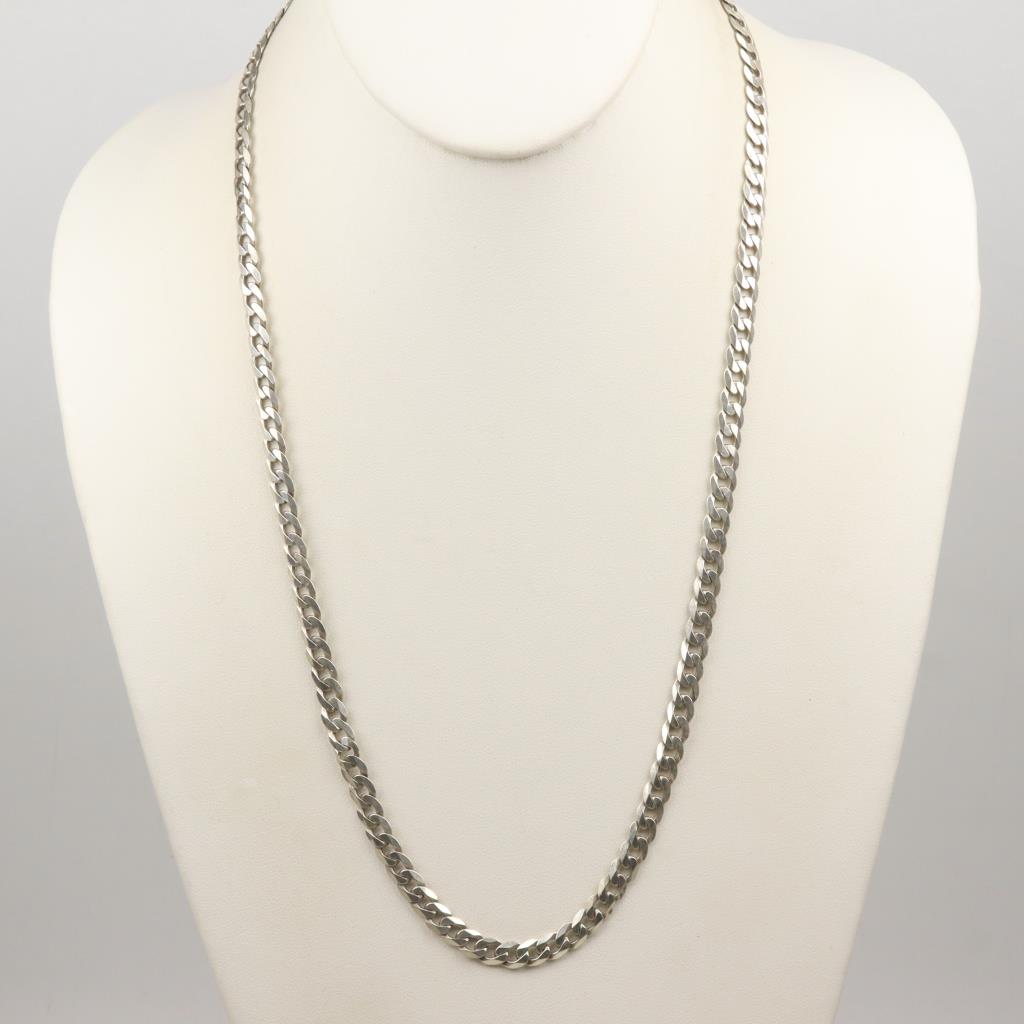 Sterling Silver Curb Chain Necklace | Property Room
