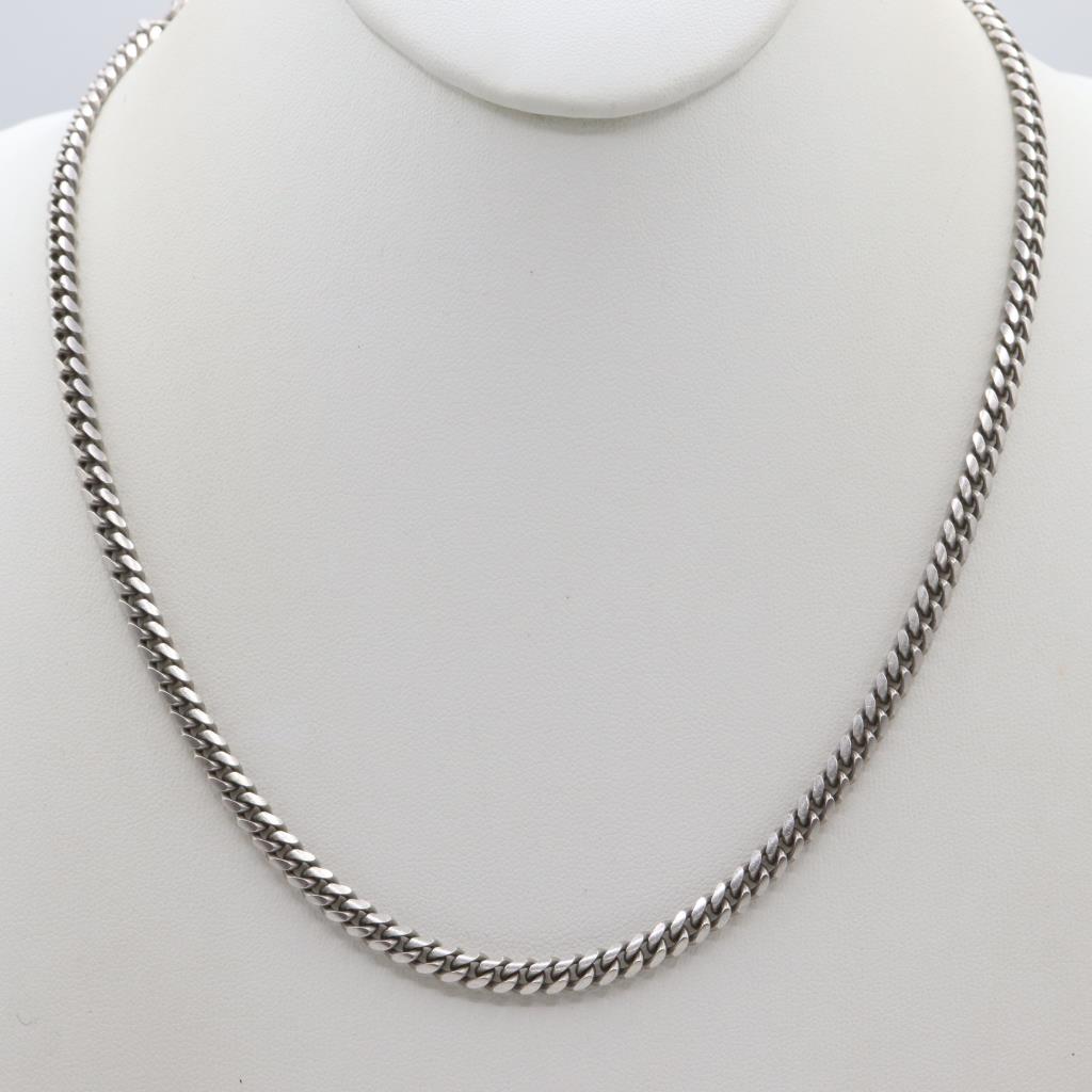 Sterling Silver Curb Chain Necklace | Property Room