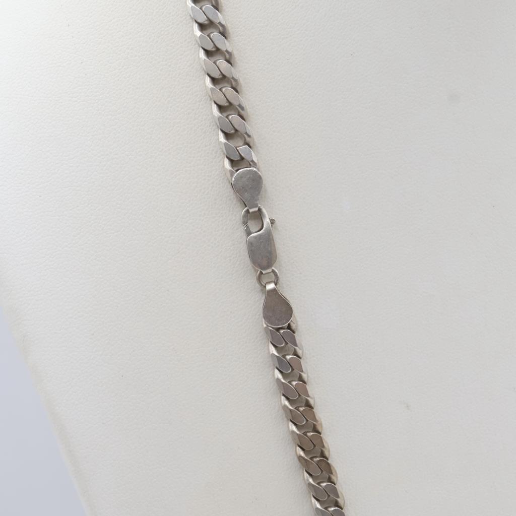 Sterling Silver Curb Chain Necklace | Property Room