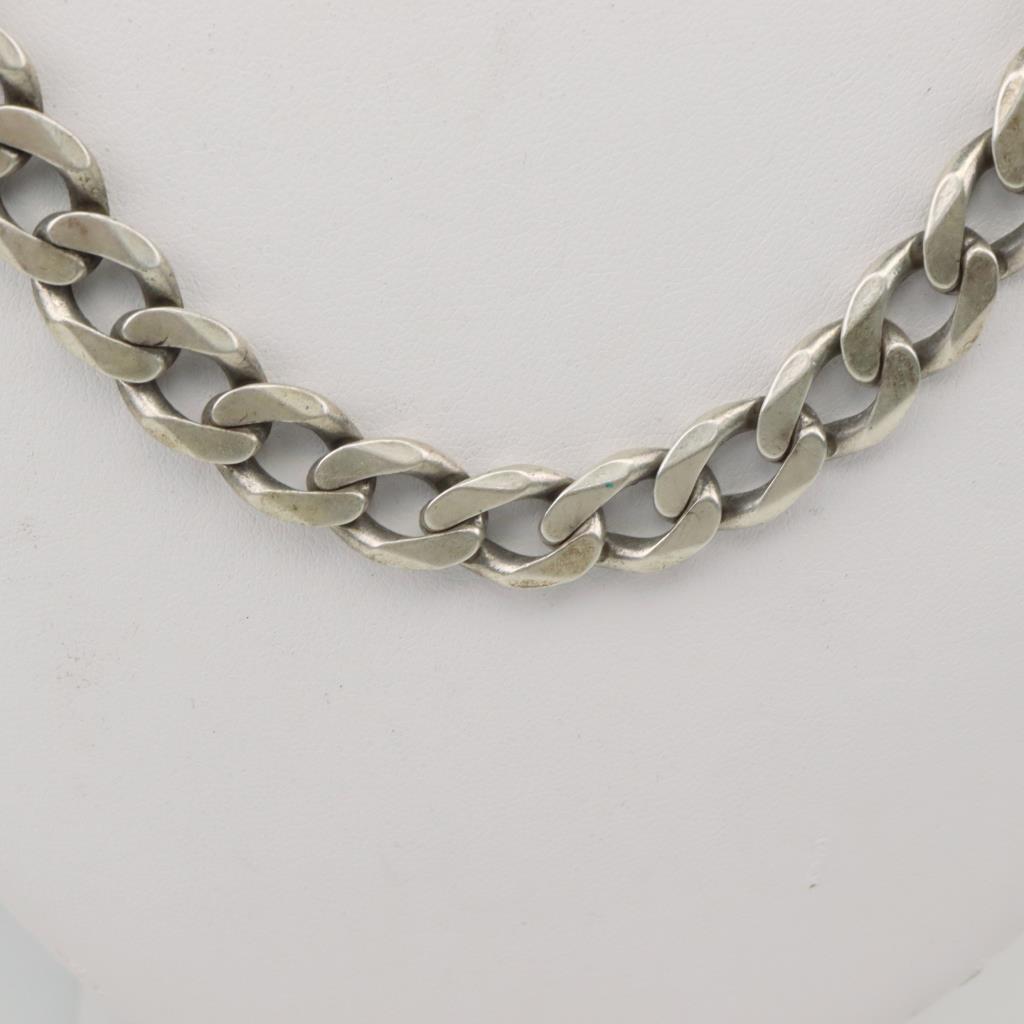Sterling Silver Curb Chain Necklace | Property Room