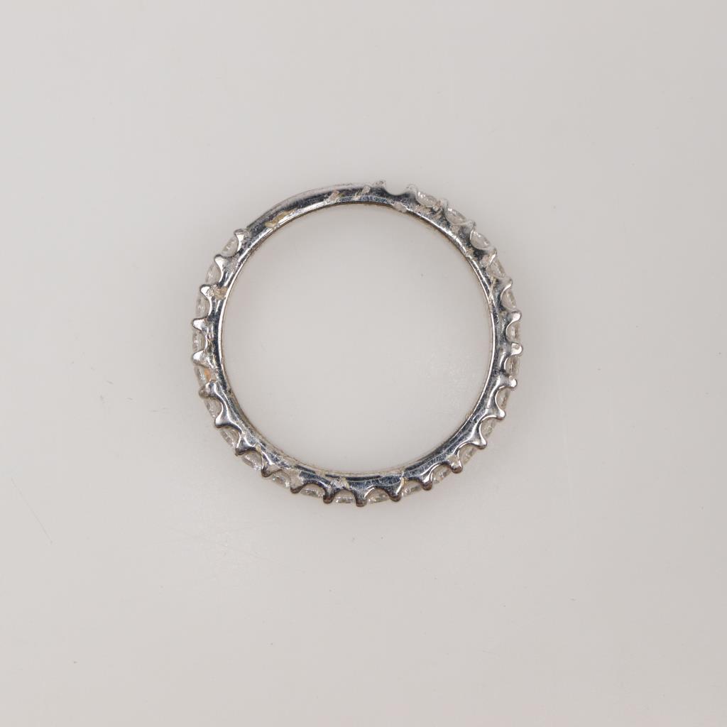 Sterling Silver Diamond Eternity Band | Property Room