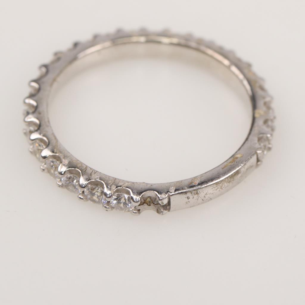 Sterling Silver Diamond Eternity Band | Property Room
