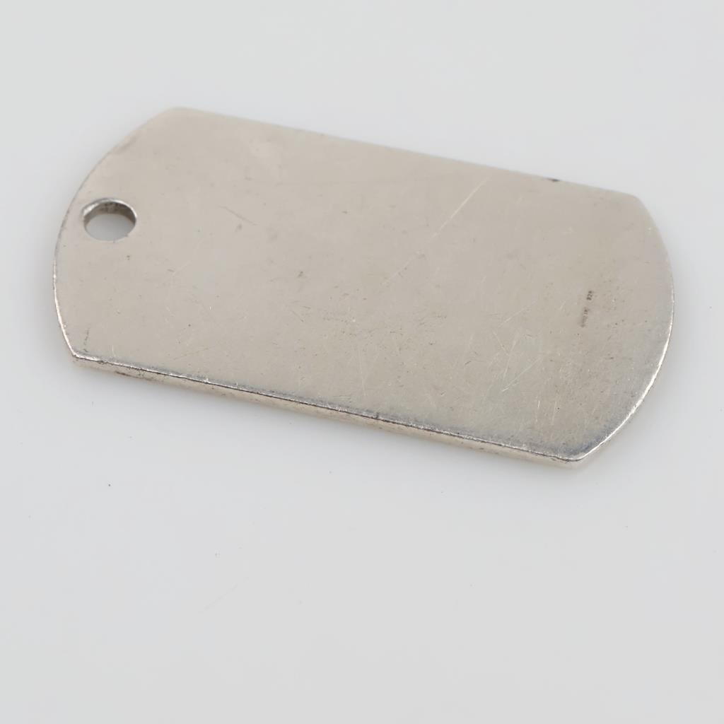 Sterling Silver Dog Tag Pendant | Property Room