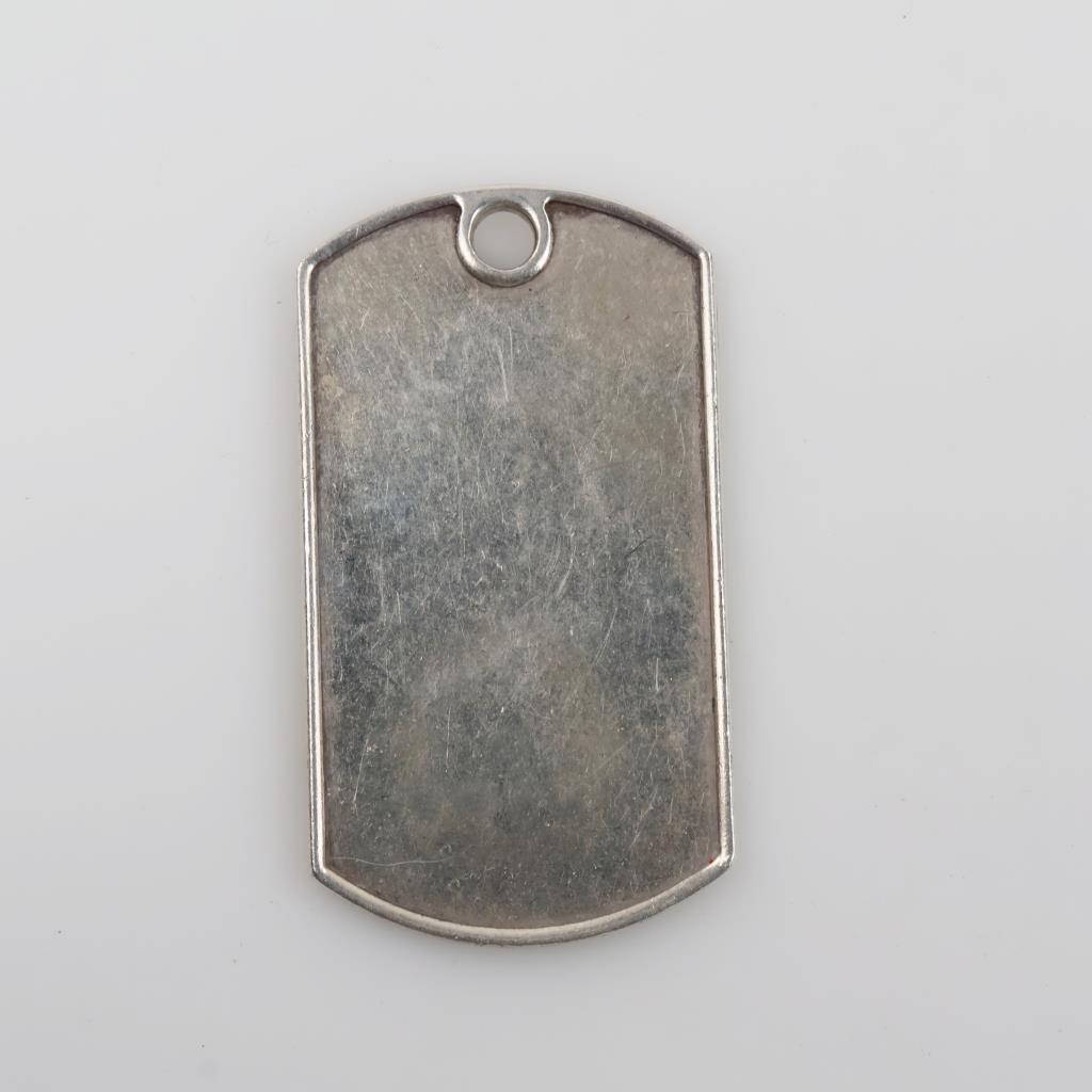 Sterling Silver Dog Tag Pendant | Property Room