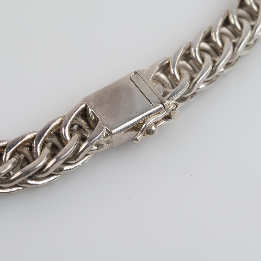 Sterling Silver Double Link Chain Bracelet | Property Room