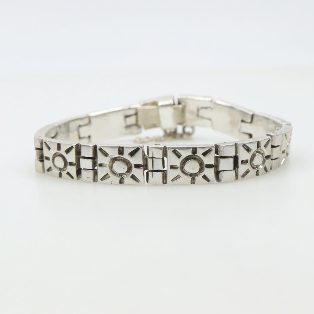 Sterling Silver Engraved Sun Bracelet | Property Room