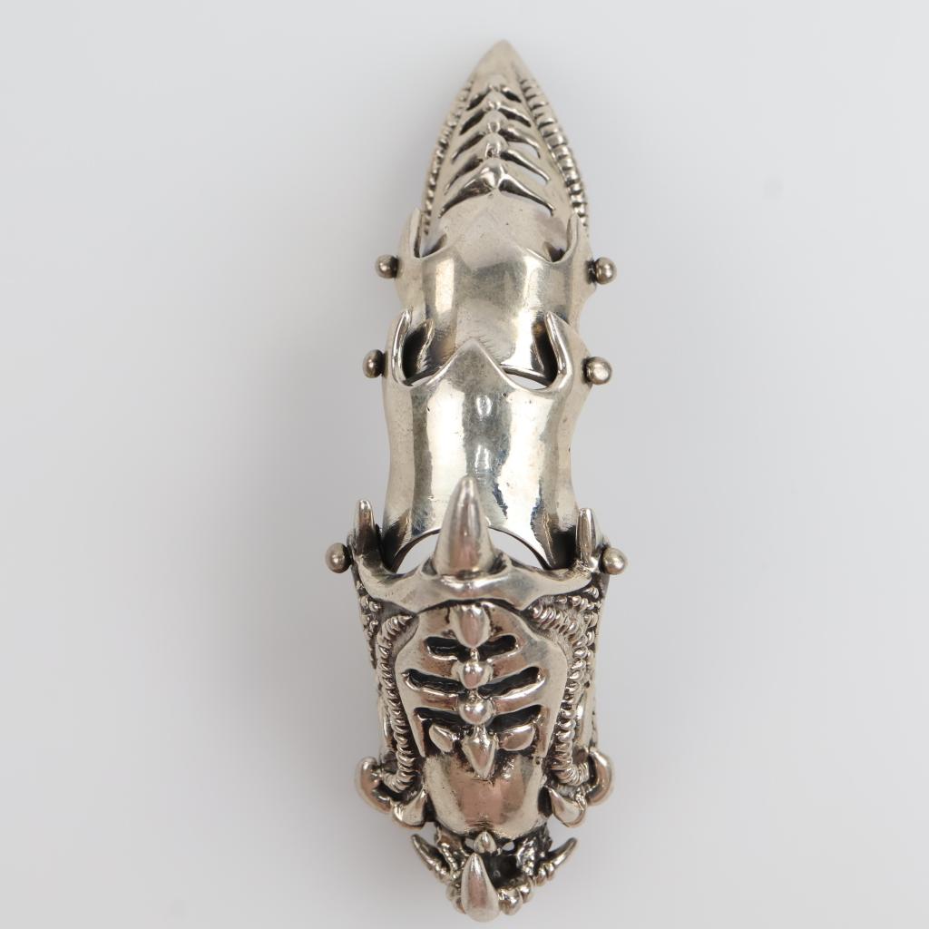 Sterling Silver Full Finger Articulated Ring | Property Room