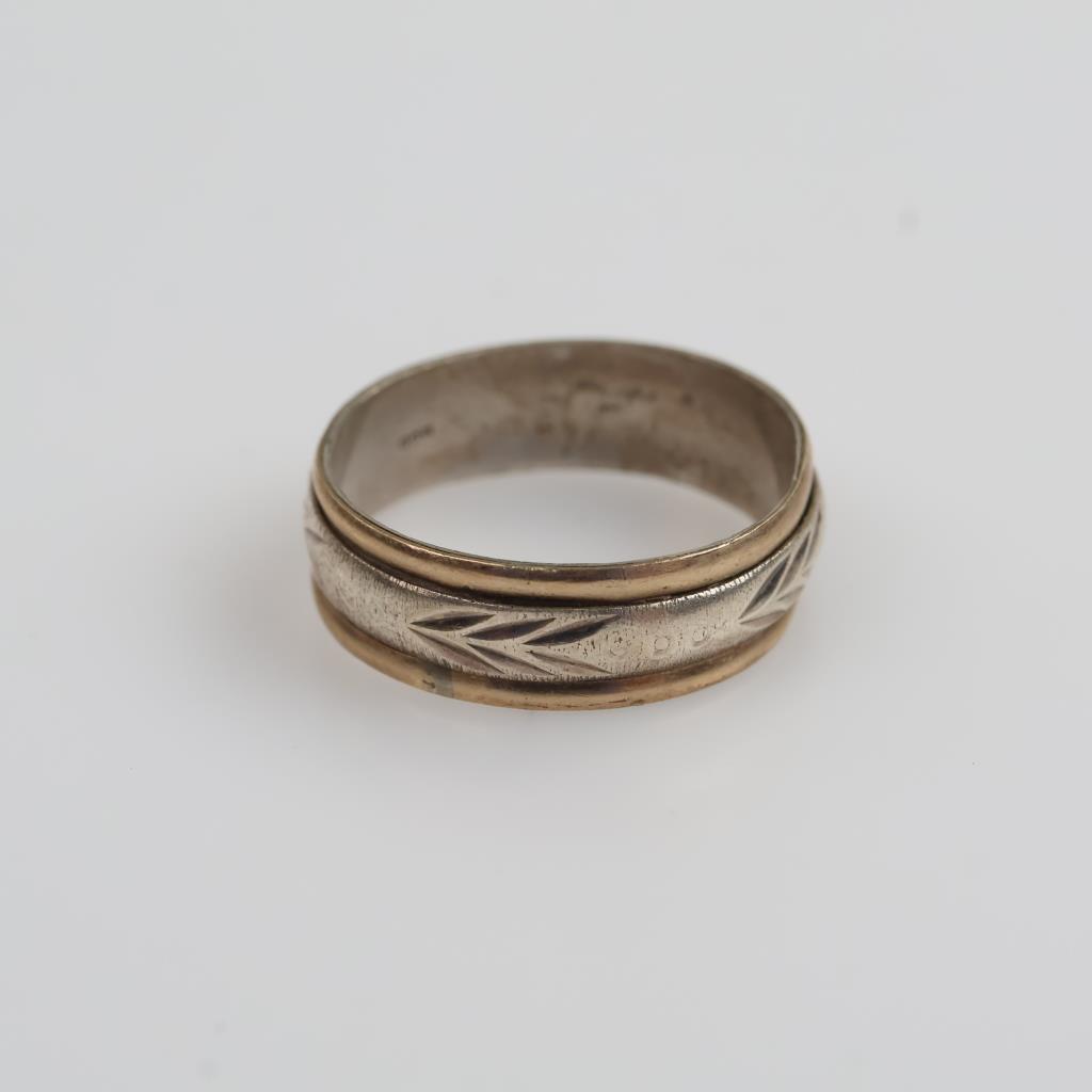 Sterling Silver Gold Accent Band | Property Room