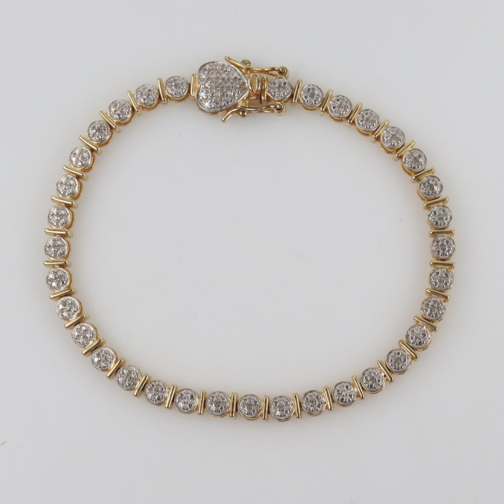 Sterling Silver GP Clear Stone Bracelet | Property Room